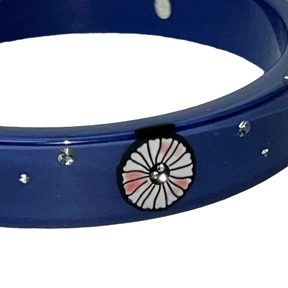 CHANEL | Jewelry | Auth Chanel Navy Blue Resin Cc Logo Camellia Flower ...